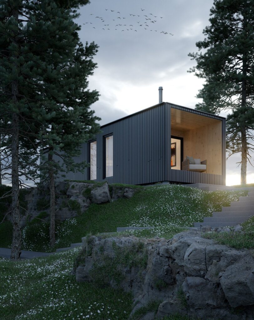 26 Cabin Exterior Concepts to Perfect Rustic Modern Living - Homa Decor