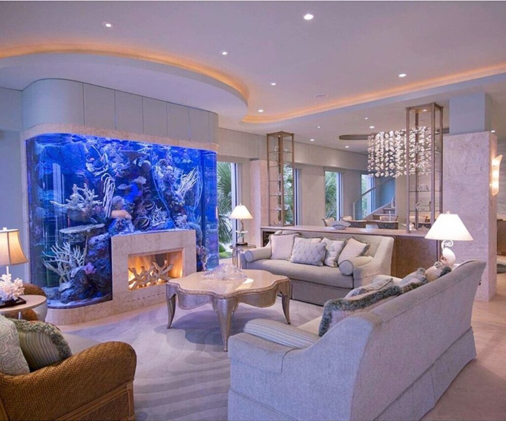 23 Living Room Fish Tank Concepts for a Modern Aquatic Twist - Homa Decor