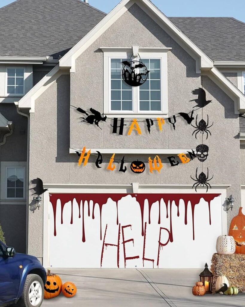 28 Easy and Impressive Halloween Garage Decorations - Homa Decor